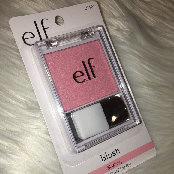 ELF | Makeup | Elf Pink Blush With Brush Shimmer Blushing Powder | Poshmark